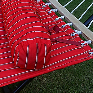Algoma Net Company 2948DL Quilted Matching Pillow-13 Feet in Length Hammock, Red, Brown, and White