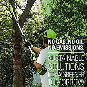 Greenworks 24V 8" Cordless Polesaw (Great For Pruning and Trimming Branches / 125+ Compatible Tools), 2.0Ah Battery and Charger Included