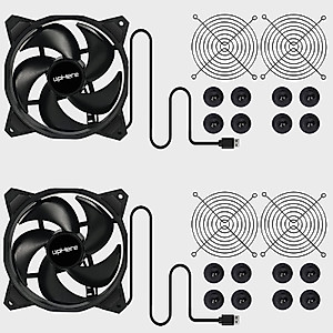 novonest 120mm Fan,USB Powered Fans Quiet computer cooling 5v Fan,Black,for PC/Xbox/Playstation/TV Box etc.,U1203