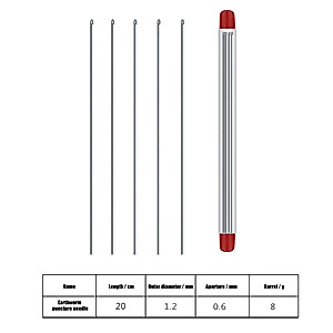 AIZHIYI 5pcs Portable Hollow Earthworm Hooking Needle Stainless Steel Fishing Worm Penetrating Baiting Upper Needle Driller Carp Fishing Tackle Accessories