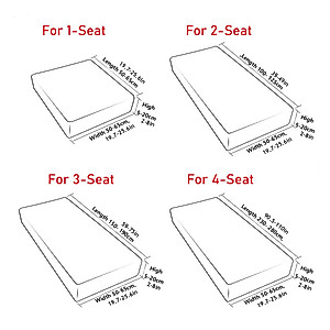 Velvet Couch Cushion Covers for L/U Shape Sofa, Stretch 3 2 1 4 Seat Cover Loveseat Chaise Lounge Sofa Slipcovers Sectional Non-Slip Furniture Protector (Light Blue 3 Seat)