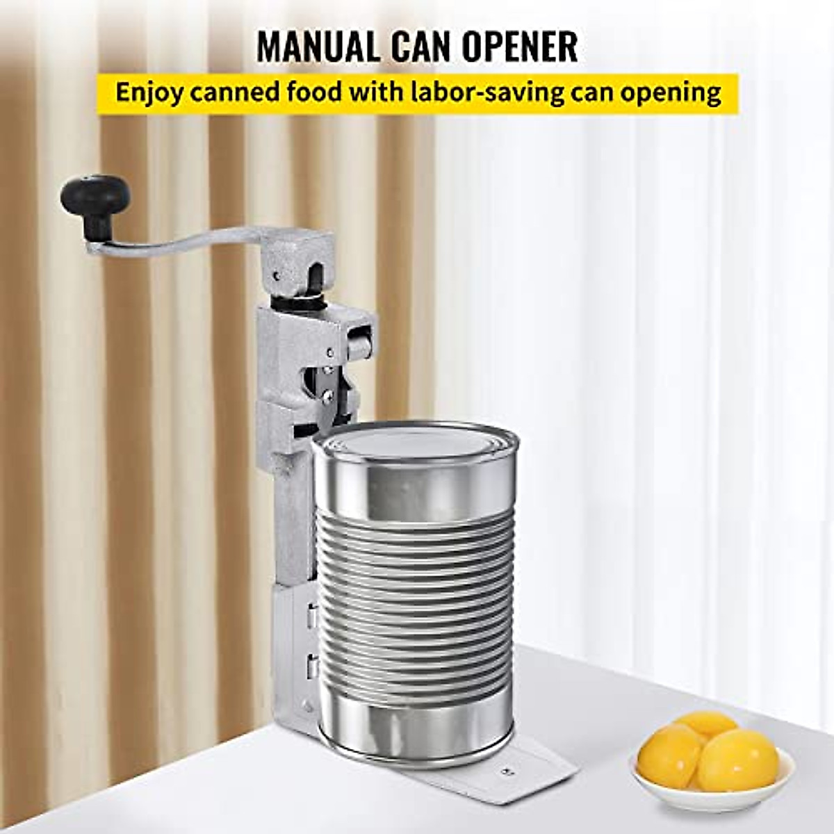 Happybuy Commercial Can Opener, 15.7 inches Tabletop Can Opener, Heavy Duty Manual Table Can Opener for Restaurant Hotel Bar