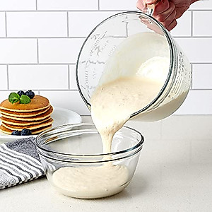 Anchor Hocking Glass 2-Quart Batter Bowl (1-piece, tempered tough for oven, fridge/freezer, microwave, and dishwasher)