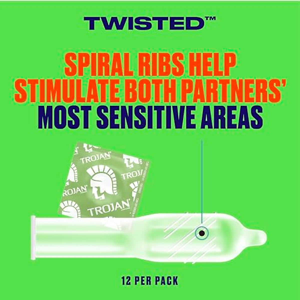 Trojan Pleasure Variety Pack Lubricated Condoms - 12 Count