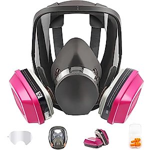 JOEAIS Full Face Respirator Mask with Filters 60923, 6800 Reusable Respirator Mask, Organic Vapor Anti-fog Mask for Painting Spray, Dust, Epoxy Resin, Welding, Sanding, Woodworking, Chemical