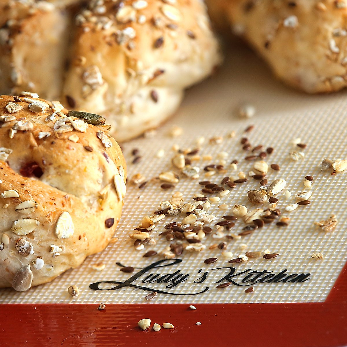 Baking Sheet Liners, 2-Pc Set by Ludy's Kitchen - Replaces Baking Papers - Commercial Grade Silicone Baking Mats - Non Stick, Durable, & Reusable Oven Pan Liners - Great Gift Ideas