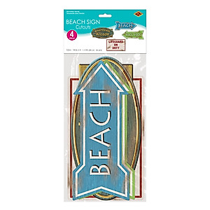 Beach Sign Cutouts Party Accessory