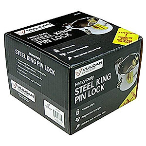 VULCAN King Pin Trailer Hitch Lock - Heavy Duty Chromed Steel - Works with RVs and Class 8 Trailers