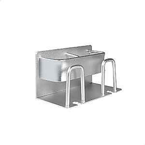 Toothbrush Holder Wall Mounted, Bathroom Accessories Organizer, No Drilling for Wall, Space Aluminum Material Silver (2 Slots)