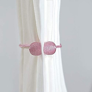 BalsaCircle 2 Pink Magnetic Tie Backs Metal Window Curtains Holdbacks - Wedding Reception Party Home Window Decorations Supplies
