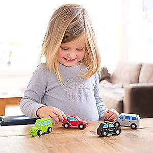 New Classic Toys Wooden Vehicles Set Multi Color 4 Sportcars