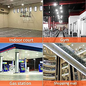 UFO Led Lights 50W, 10000LM High Bay Led Shop Lights - 6000K-6500K Daylight White Ultra Thin LED Warehouse Lights Lamp for Warehouse Shop Garage Barn Workshop Gym Lighting