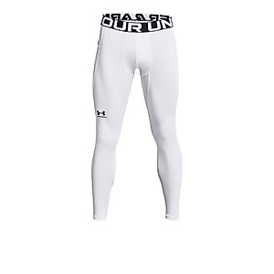 Under Armour Men's ColdGear Armour Leggings , White (100)/Black, Small