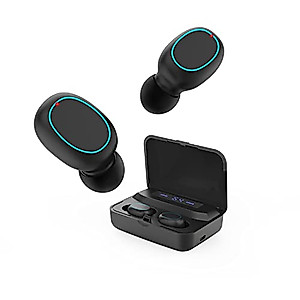 Laud True Wireless Earbuds – Sound ProBuds Compatible with iOS & Android - Built-in Microphone - Portable Charging Case with Digital Display - Black