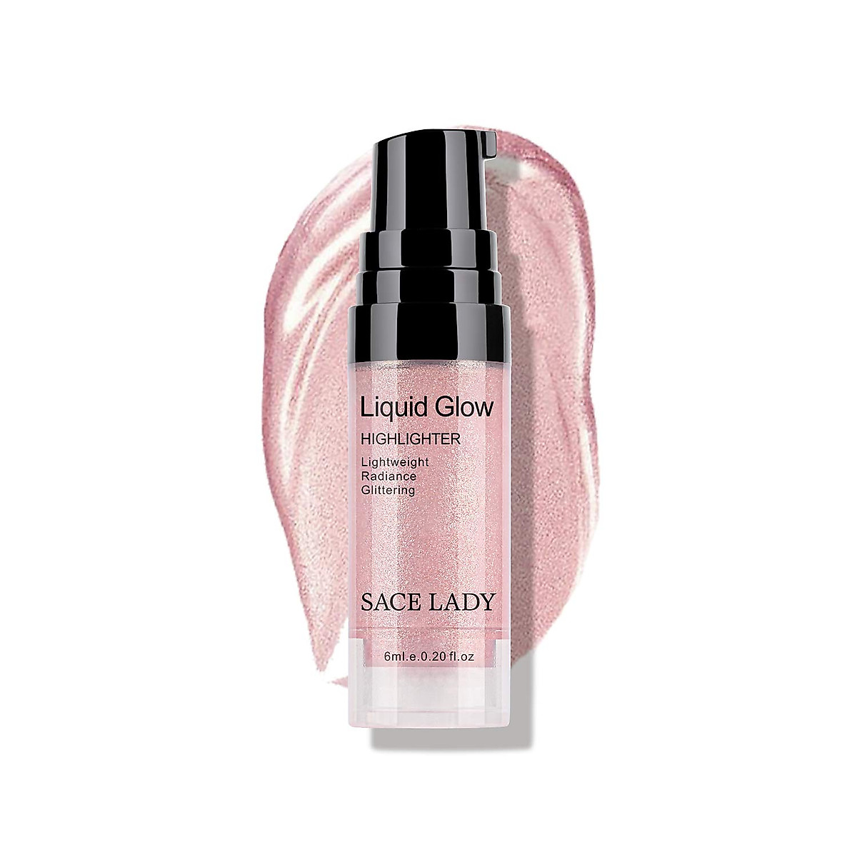 SACE LADY Liquid Highlighter Makeup Shimmer and Shine Ultra-Smooth Radiant Illuminator For Face Cheekbone Body Glow Bronzer Glitter Illuminating Highlighters Makeups, 0.2Fl Oz