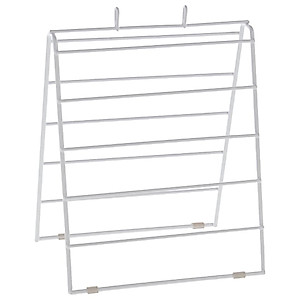 Saddle Bag Dispenser Deli Bag Dispenser White Coated Wire - 9"L x 6"W x 11 1/2"H