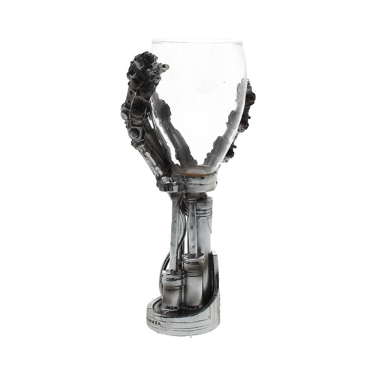 Nemesis Now B1457D5 Terminator Hand Goblet 19cm Silver, Resin w/Stainless Steel Insert