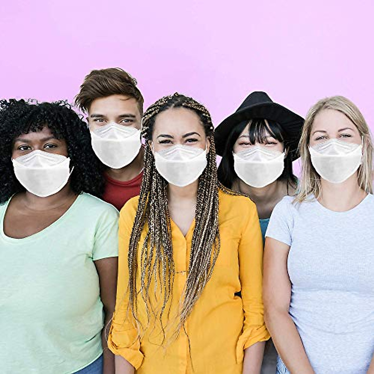 PureMSK - Made in the USA - Disposable Face Mask - Masks for Protection - White Small Size - (10 PACK)