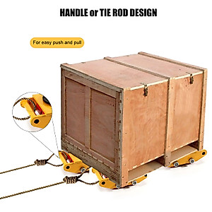 Car Dolly Set of 4 Machine Skates Shipping Container Wheels Industrial Mover 13200LBS Machinery Skate with Steel Rollers Cap 360 Degree Rotation USA Stock