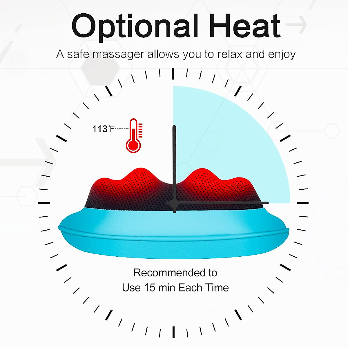 Mo Cuishle Shiatsu Neck Back Massager Pillow with Heat, Deep Tissue Kneading Massage for Back, Neck, Shoulder, Leg, Foot, Gift for Men Women Mom Dad, Stress Relax at Home Office and Car