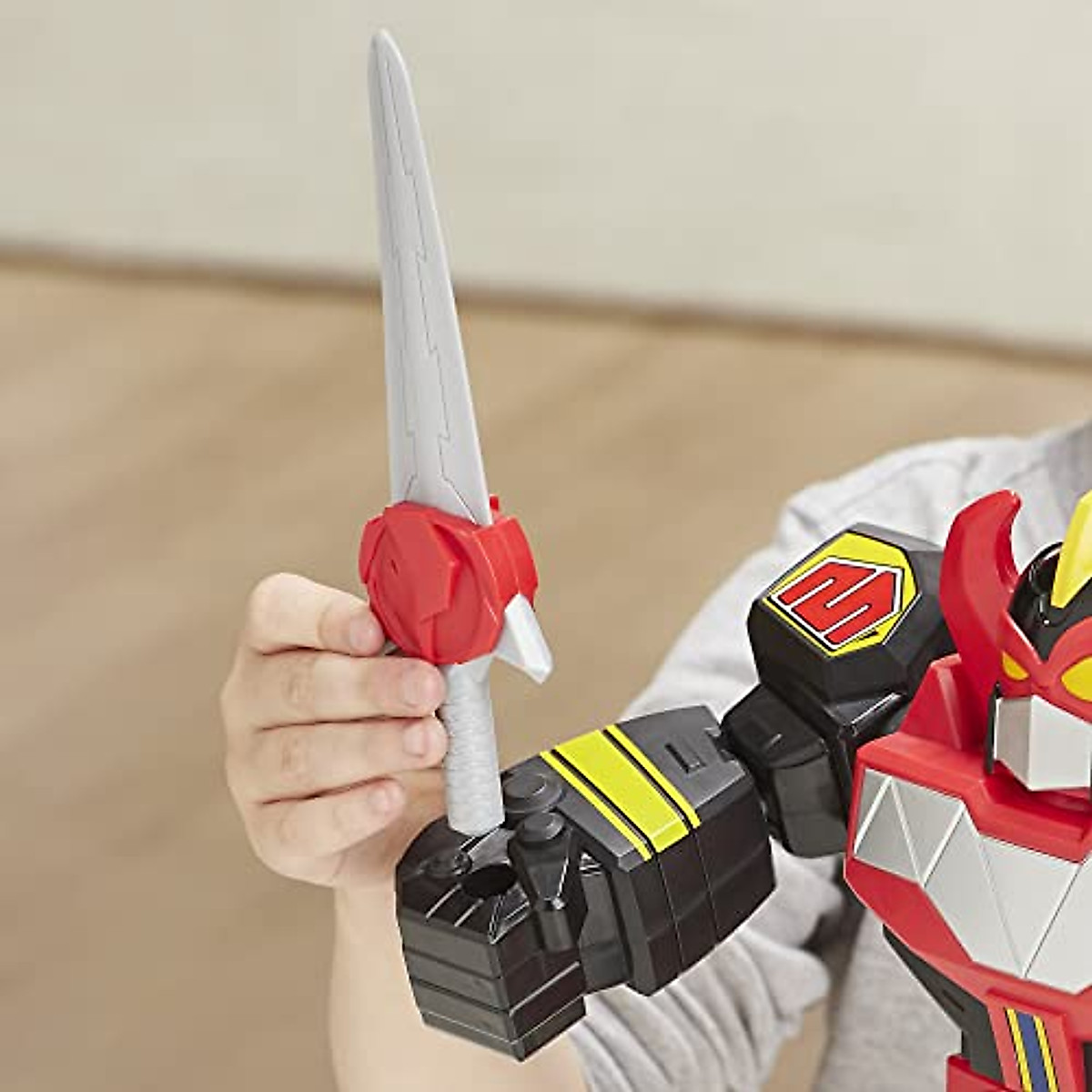Power Rangers Playskool Heroes Mega Mighties Megazord Action Figure, 12-Inch Mighty Morphin Toy for Kids Ages 3 and Up