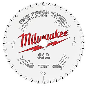 Milwaukee 6-1/2 in. Dia. x 5/8 in. Fine Finish Carbide Tipped Steel Circular Saw Blade 40 teeth
