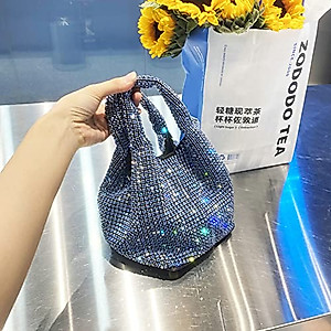 Women Rhinestones Tote Bag Crystal Hobo Bag Bling Bling Evening Handbag Stylish Shiny Clutch Purse Wedding Party