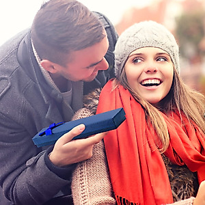 Lainrrew 12 Pcs Jewelry Gift Boxes, Cotton Filled Cardboard Paper Jewelry Box Gift Cases Bulk Necklace Earring Bracelet Ring Box for Birthday, Wedding, Mother's Day, 1.6 x 8.2 x 0.78Inches