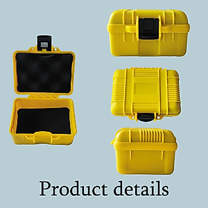 KEAIDE Small Box,Cute Travel Organizer Case Mini Tiny Plastic Storage Containers Portable - Easy to Clean - Portable and Dirt-Resistant(Yellow)