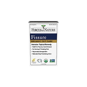 Forces of Nature Organic Fissure Control for Hemorrhoid Treatment, 0.37 Fl Oz, Soothe & Relieve Burning, Throbbing, Stinging, Itchy, Bleeding Tissue Caused by Fissures or Hemorrhoids, Non GMO