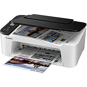 Canon PIXMA TS3 Series Color Inkjet Printer, All-in-One Wireless Print Copy Scan, Mobile Printing, 4800 x 1200 dpi, 1.5'' LCD, with MTC Printer Cable White