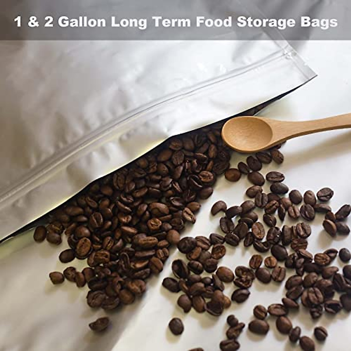 30 Pcs Mirrogo 2 Gallon Mylar Bags, 1 Gallon Mylar Bags (5 Mil) for your selection. Large Mylar Bags for Food Storage 2 Gallon (2 Gallonx10 1 Gallonx20)