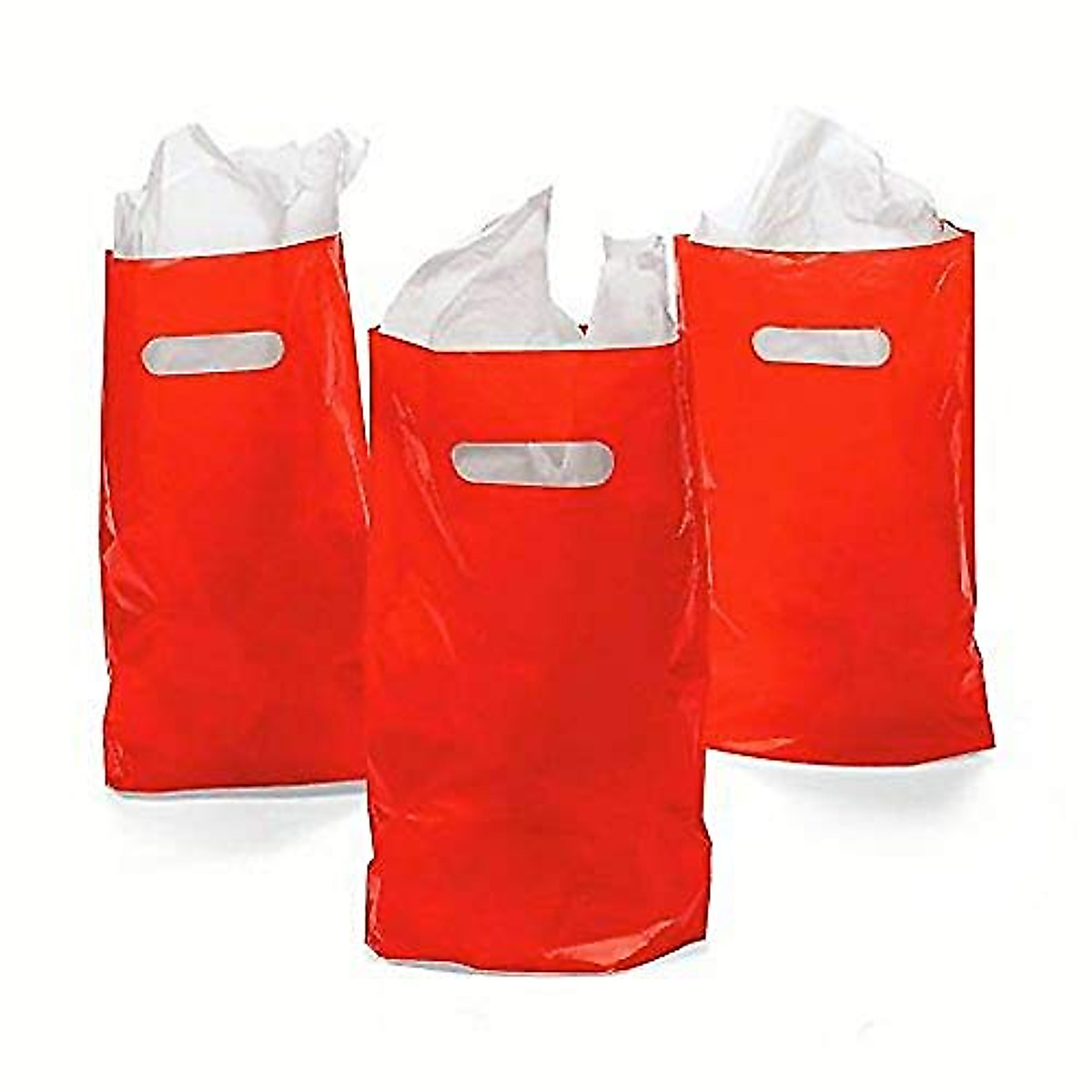 Rhode Island Novelty Red Plastic Bags 50 Count