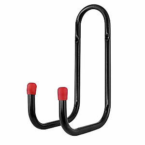 ASHMAV 2X Heavy Duty Metal Wall Mount Garage Storage Double J Utility Bike Hooks Hanger