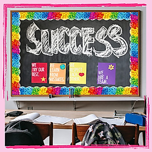 ERKE 60 Feet Bulletin Board Borders, Confetti Scalloped Rolled Border Trim for School, Classroom & Offices