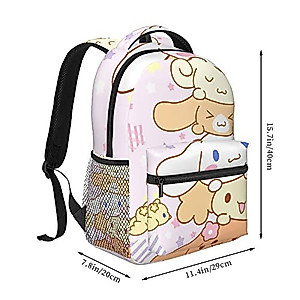 DIEZ Cartoon Kawaii Cinnamoroll Backpack Large Capacity Portable Anime Cute Lightweight Outdoor Travel Backpack