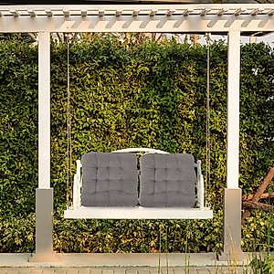 Tiita Outdoor Chair Cushions 22" x 22" Square Seat Pillows Set of 2 Throw Floor Pads for Patio Garden Furniture Chairs Office Livinh Room, Grey