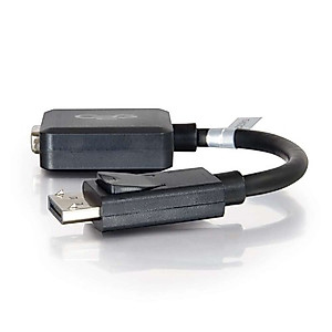 C2G Mini Display Port Cable, Display Port to VGA, Male to Female, Black, 8 inches, Cables to Go 54323