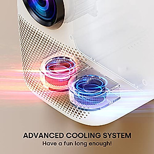 Mini Projector, 4K Mini Projector, 5G WiFi Mini Projector, Native 1080P Portable Projector with 5W Stereo Speaker, 9500L Brightness Home Theater Projector for Phone iOS/Android/Laptop/TV Stick