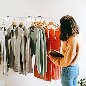 KMOTASUO 36Pcs White Clothing Rack Size Dividers, Round Clothes Hanger Separator Dividers with 150 Labels (1 Inch) and 2 Markers, Sturdy Baby Closet Organize Clothing Rod Dividers