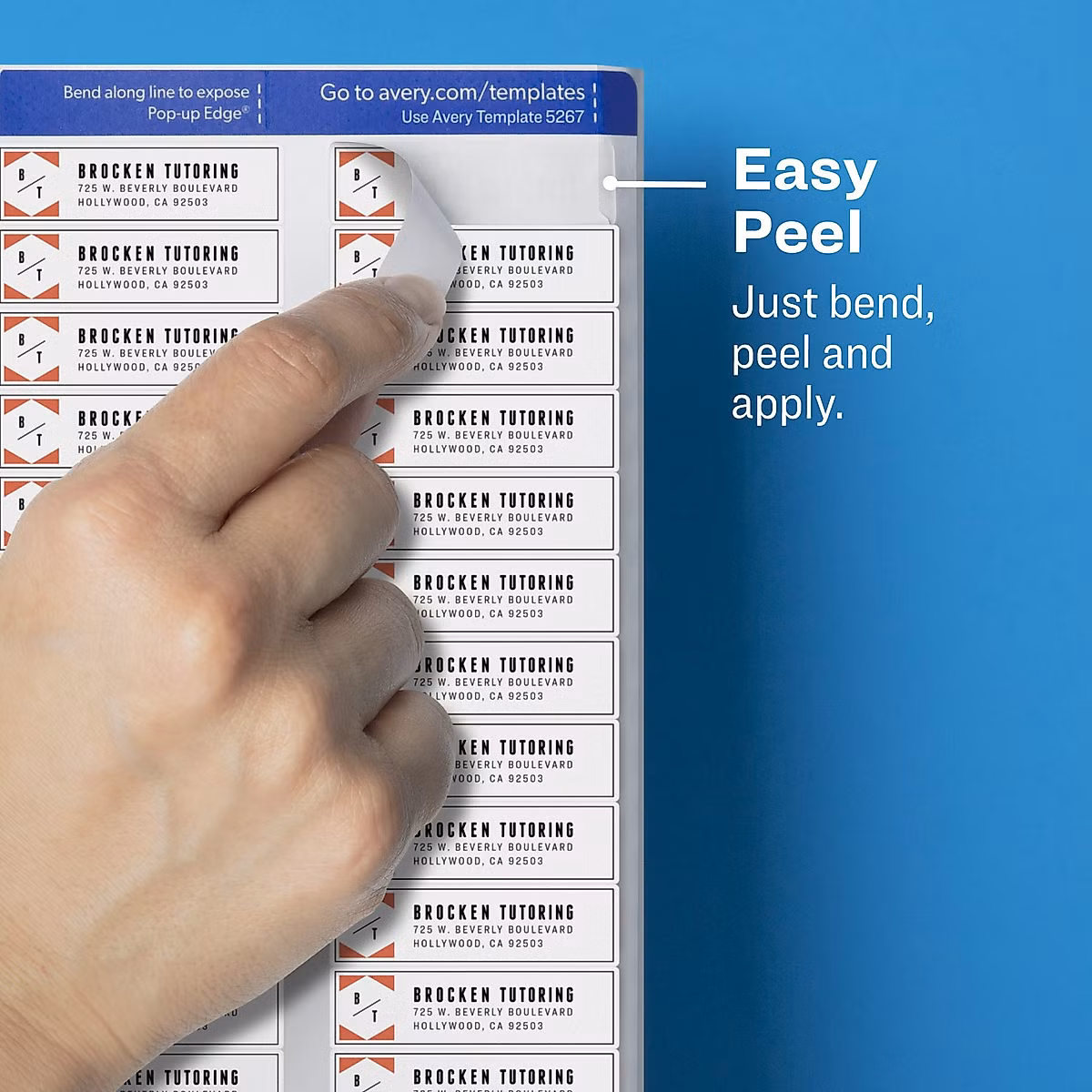 Avery Printable Return Address Labels with Sure Feed, 0.5" x 1.75", Matte Clear, 800 Blank Mailing Labels (15667)