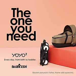 BABYZEN YOYO 0+ Bassinet, Red - Includes Thick Double Mattress, Ventilated Shell & Canopy - Requires YOYO2 Frame (Sold Separately)