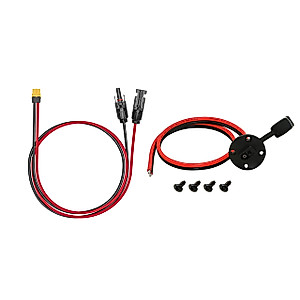CERRXIAN 55cm 10AWG SAE Socket Solar Cable & 60cm 12AWG Solar Panel Connector to XT60 Female Cable