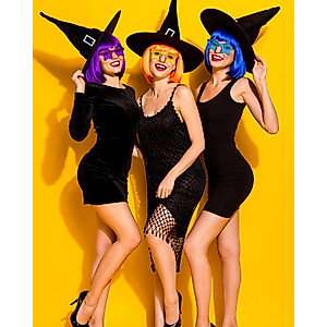 6 Pairs Star Shaped Rimless Sunglasses Neon Glasses Colored Transparent Neon Accessories for Halloween Women Men Party(Bright Color)