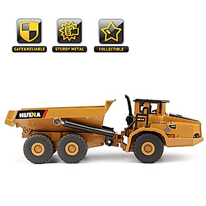 1/50 Scale Diecast Articulated Dump Truck, Metal Engineering Vehicle Construction Models Toys for Kids (Articulated Dump Truck)