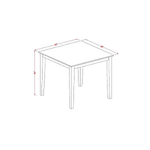 HomeStock Classic Charm 3-Pc Kitchen Dinette Set Included A Rectangular Dining Table & 2 Kitchen Parson Chairs, Cream Linen Fabric Kitchen Chairs Seat with Rubber Wood Legs, Linen White Finish