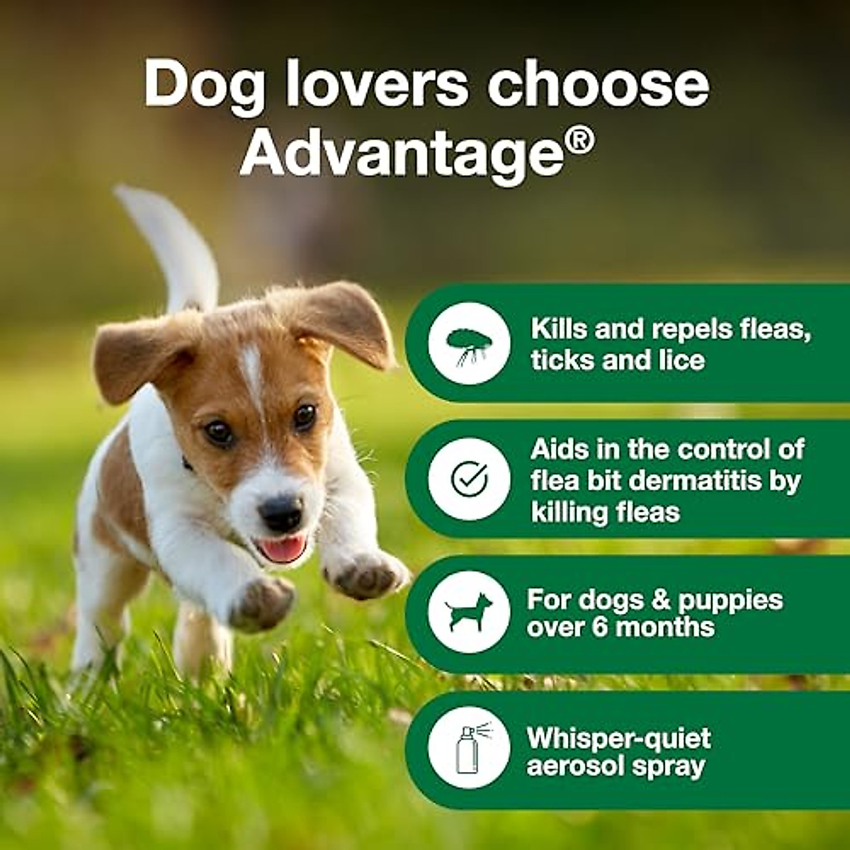 Advantage Dog Flea Treatment Spray | Kills Fleas & Ticks | Dog Flea Spray | 8 oz.