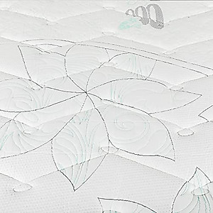 Ottomanson Firm Euro Top 12 in. Hybrid Twin Mattress - Innerspring and Foam for Pressure Relief and Cool Sleep