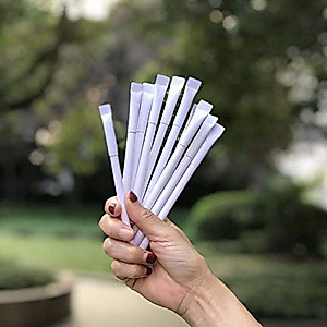 Zog Kraft Paper Barrel Writing Pen,Eco-Friendly Pens,Ballpoint Pen 1.0mm Fine Point Pen,Blue Ink 10pcs (White)