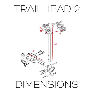 Trailhead 2 Folddown Bike Rack 2" - 1-1/4"